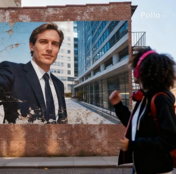 Celebrity Brick Wall Mural: Create Celebrity Street Art Video | Pollo AI