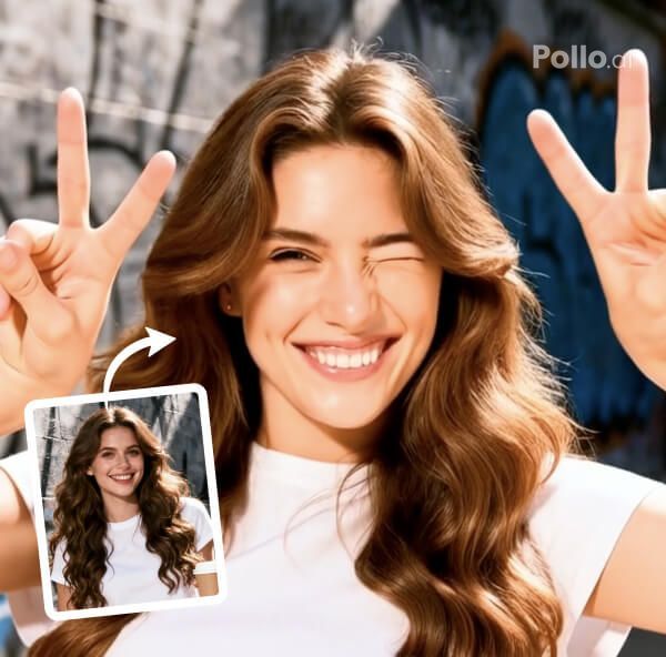 Peace Sign Wink by AI CHANG: Get Cheerful Wink Video | Pollo AI