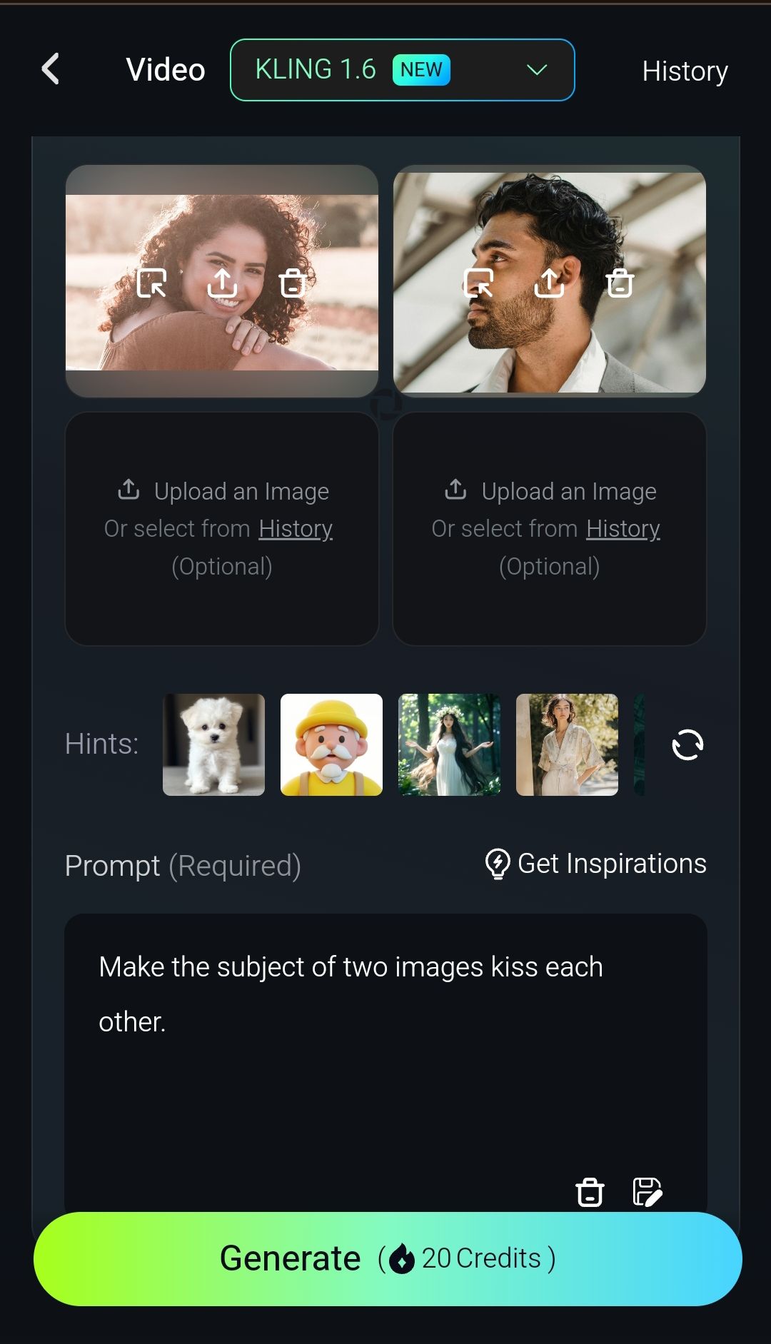 How to Create AI Kiss Video Using Kling AI | Pollo AI