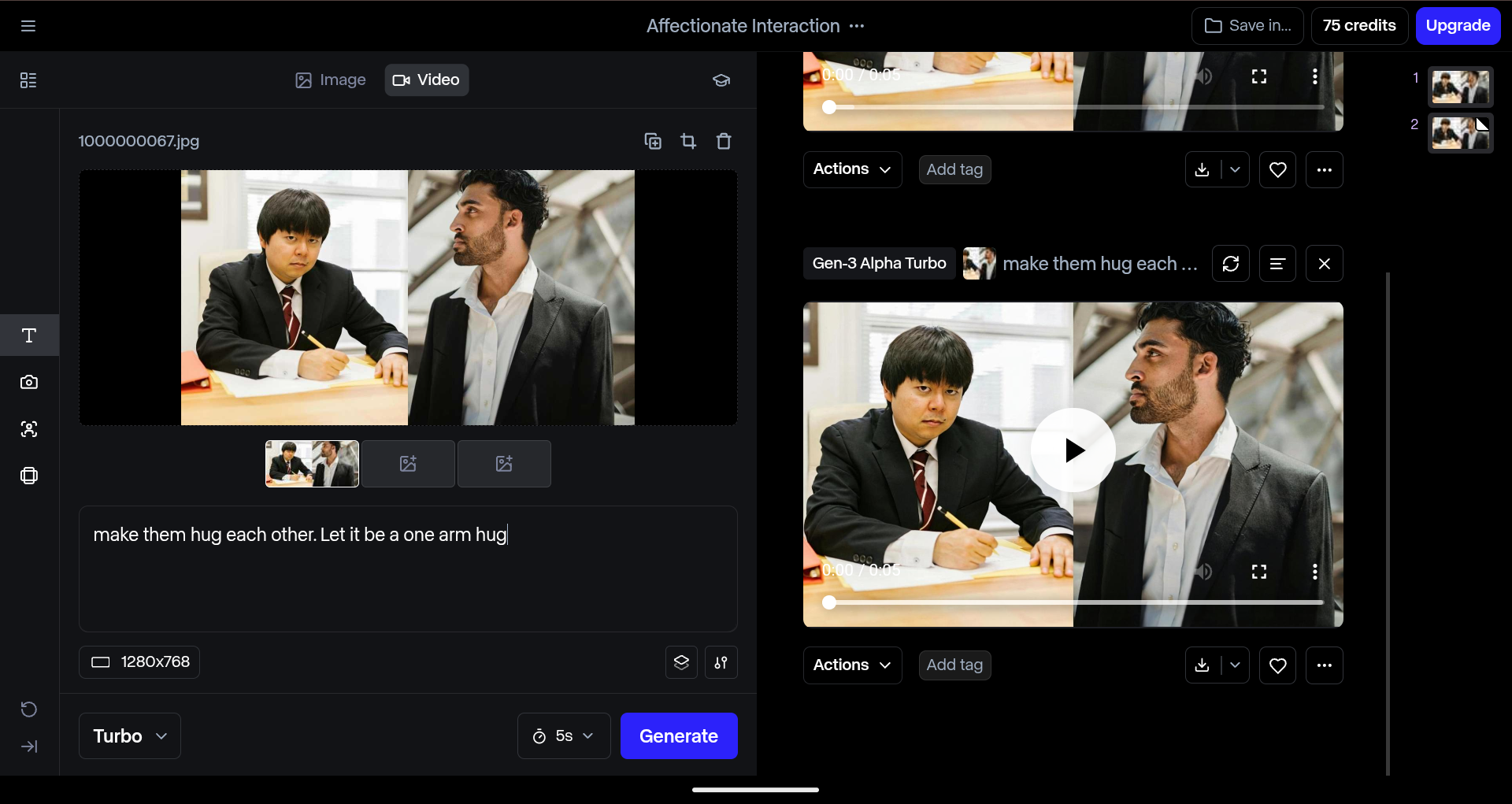 Hvordan lage AI Hug-video ved hjelp av Runway | Pollo AI
